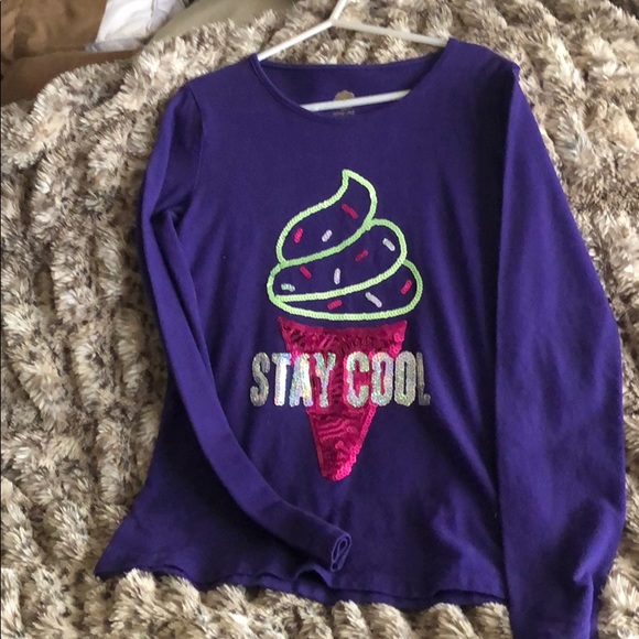 total girl | Shirts & Tops | Girls Total Girlsequin Long Sleeve Tee ...